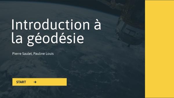 Cours Introduction géodésie