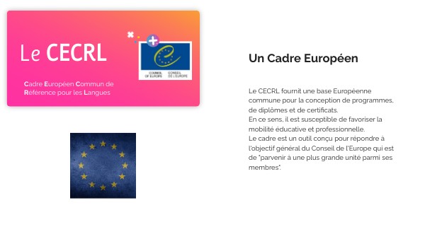 Presentation du CECRL | Genially