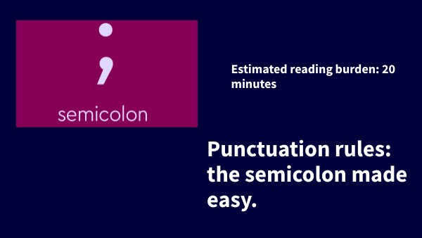M5 The semicolon made easy.
