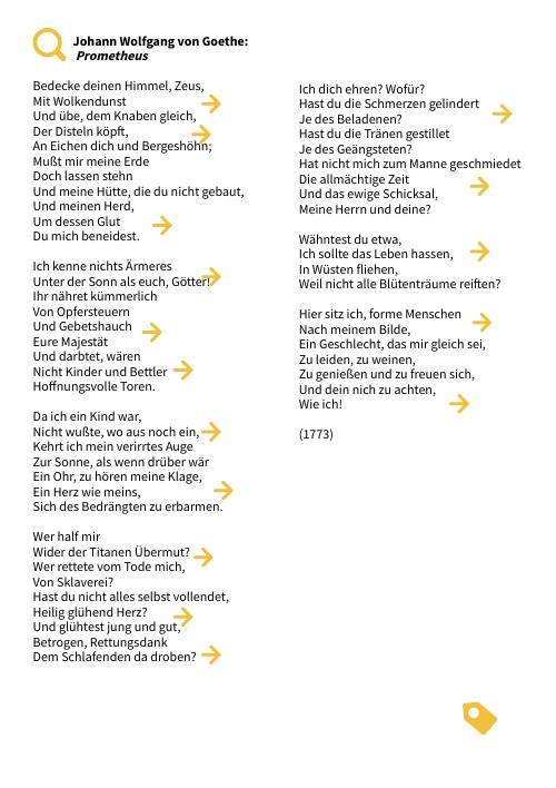 Goethe: Prometheus Deutung
