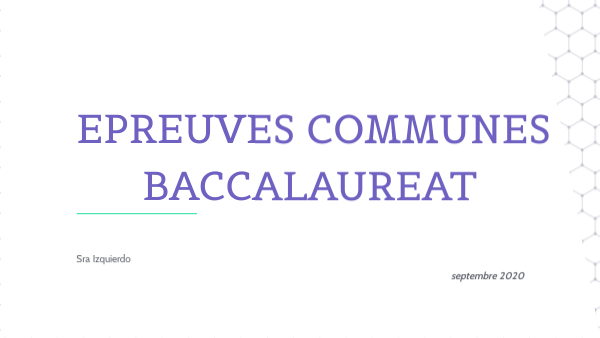 Epreuves Communes LVB | Genially