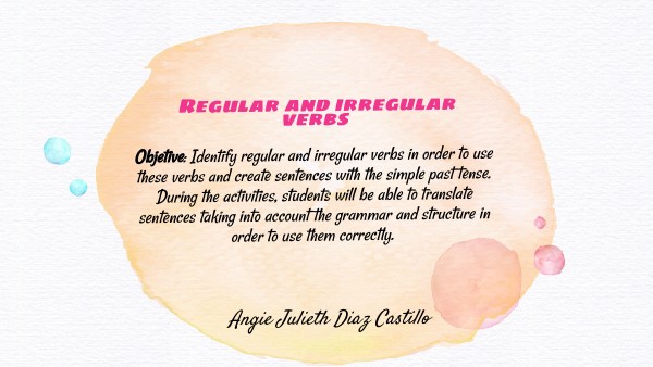 Regular and irregular verbs | Genially