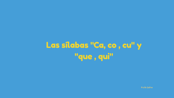 Sílabas Ca, co , cu --- Que , qui | Genially