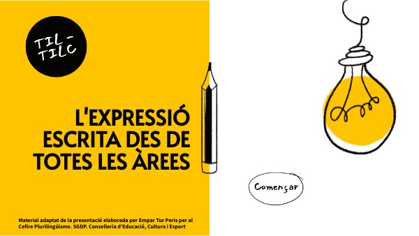EXPRESSIÓ ESCRITA. TILC | Genially