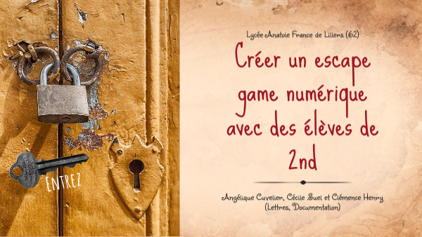 Séquence Escape game Seconde | Genially