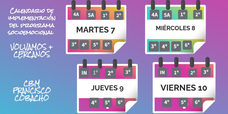 Cronograma aplicación Plan la primera semana de clase