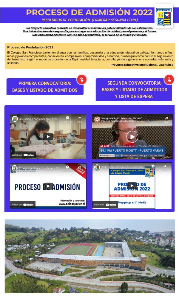 Admisión 2022 - Admitidos (Primer y Segundo Proceso) | Genially