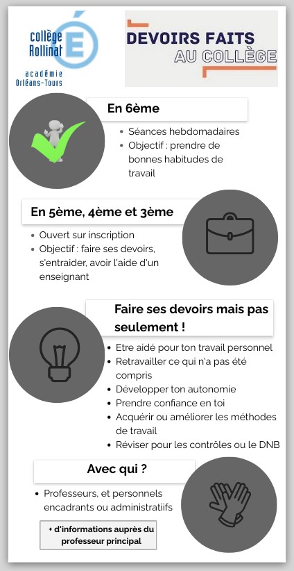 Devoirs faits carnet | Genially