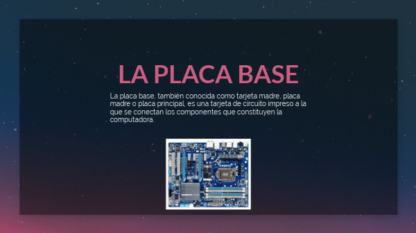 la placa base | Genially
