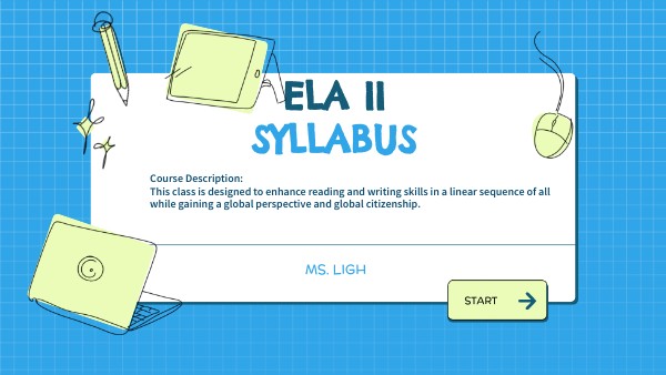 ELA syllabus | Genially