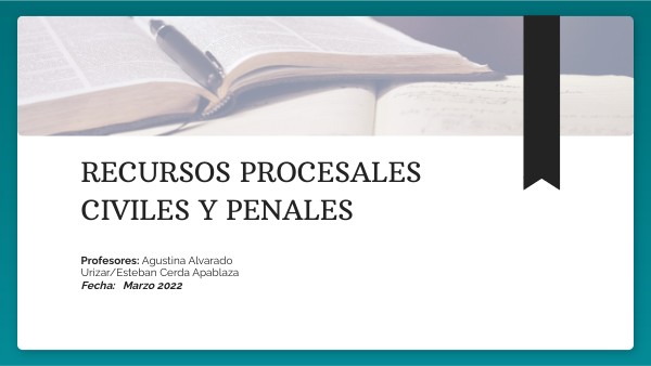 Recursos capitulo 5 Casación | Genially