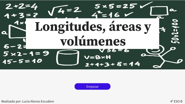 Longitudes, áreas y volúmenes