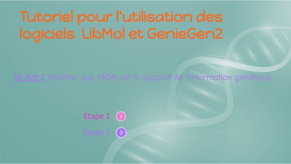 LibMol GeniGen2 ADN 1A Act 1 seconde | Genially