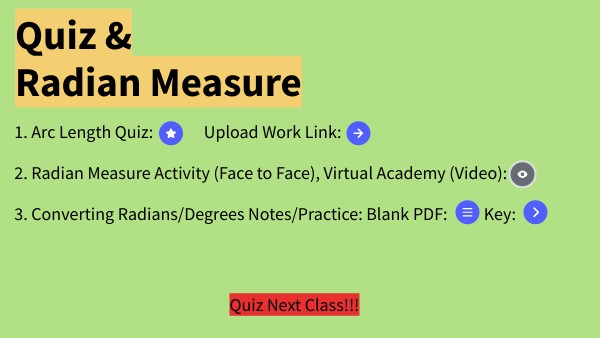 Radian Measure | Genially