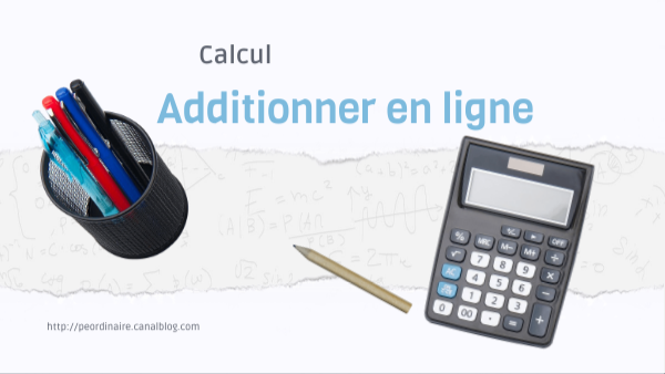 Calc 2 -additionner en ligne