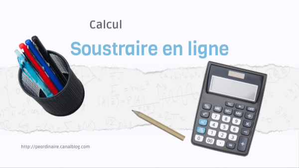 Calc 4 -soustraire en ligne | Genially