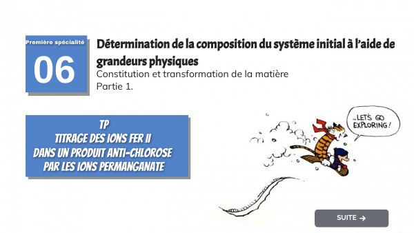 TP Titrage phytosanitaire | Genially