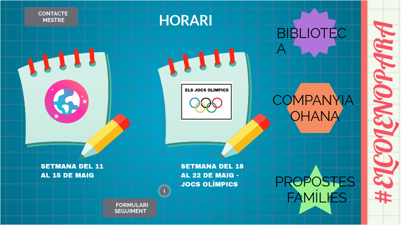 SETMANA DEL 11 AL 15 DE MAIG I JOCS OLIMPICS (18 AL 22)