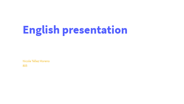English Presentation