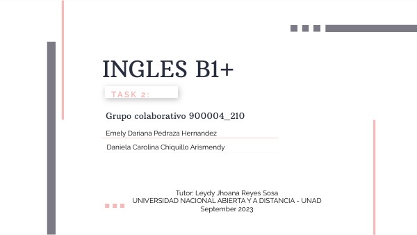 INGLES B1+ | Genially