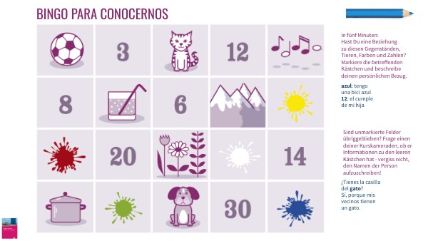 Bingo para conocernos | Genially