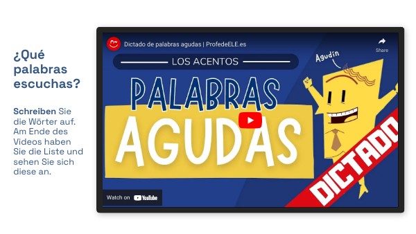 Dictado Agudas A1 | Genially