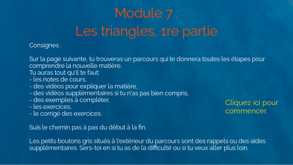 Mathématique 1re secondaire Triangles, 1e partie