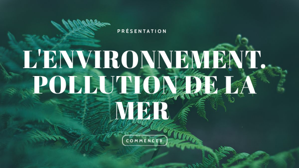 PRÉSENTATION DE L'ENVIRONNEMENT | Genially