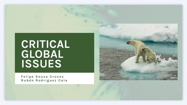 CRITICAL GLOBAL ISSUES