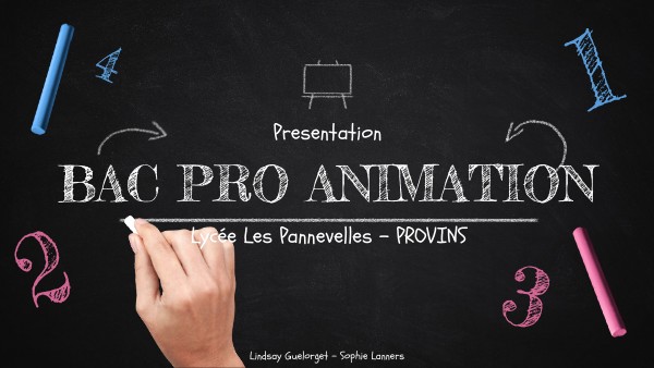 Présentation bac pro animation | Genially