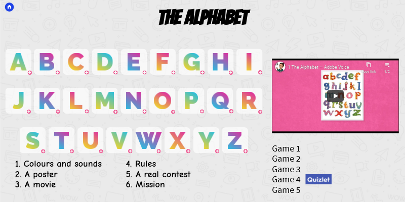 The alphabet