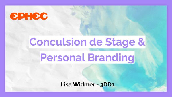 Portfolio Stage : Partie 3