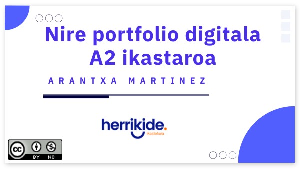 Nire portfolio digitala A2 ikastaroa | Genially