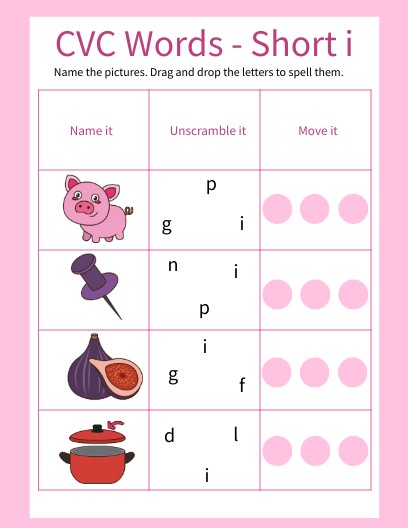 CVC Short Vowel i | Genially