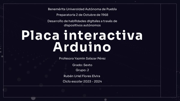 Placa interactiva arduino | Genially