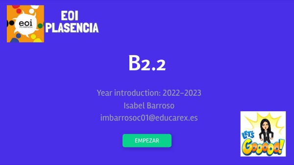 Presentación B2.2 (2022-2023) | Genially