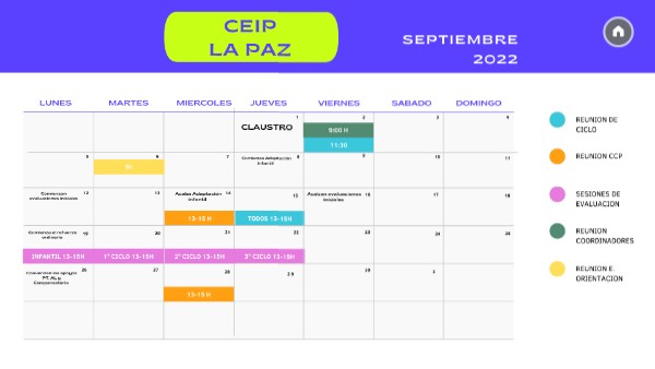 planning mensual | Genially