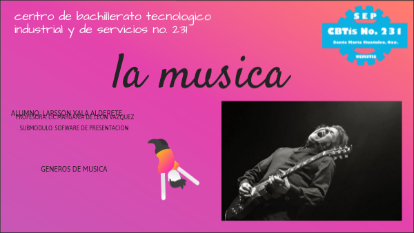 presentacion. la musica