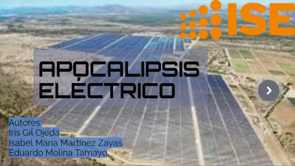 APOCALIPSIS ELÉCTRICO ISE I | Genially
