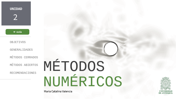Unidad 2 Métodos Numéricos | Genially