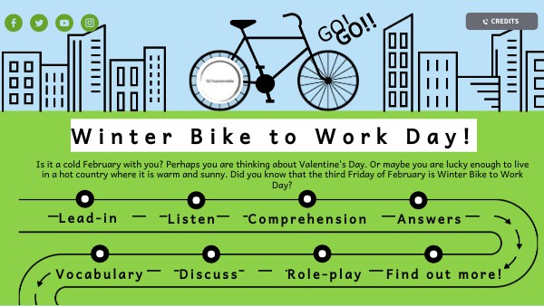 Winter bike to work day | Genially