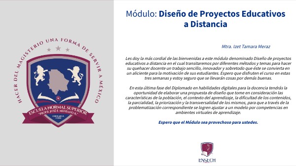 Diseño de Proyectos Educativos a Distancia