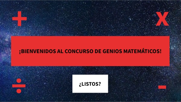 El concurso de genios matemáticos