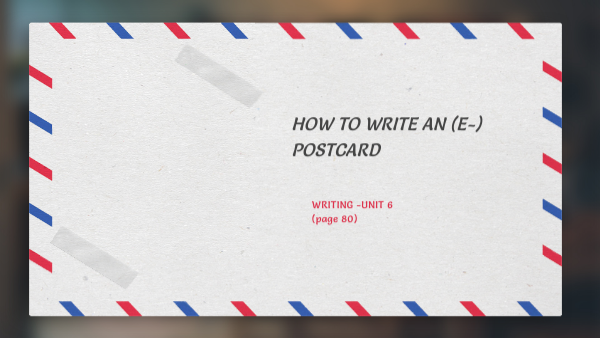Writing an e-postcard | Genially