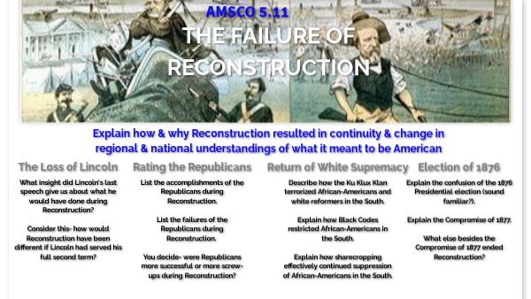 APUSH AMSCO 5.11 Mind Map Guide