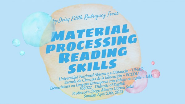 Material reading writting skills | Genially