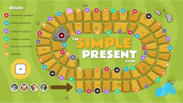 The Simple Present Game | Genially