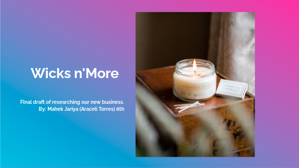 Wicks n'More Final draft | Genially