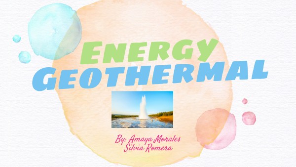 Energy Geothermal