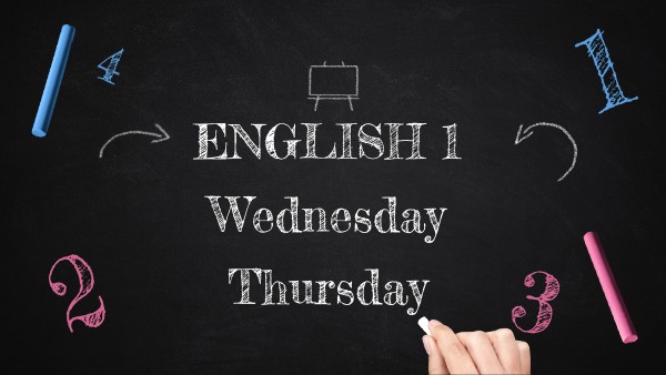 ENGLISH Wednesday andThursday